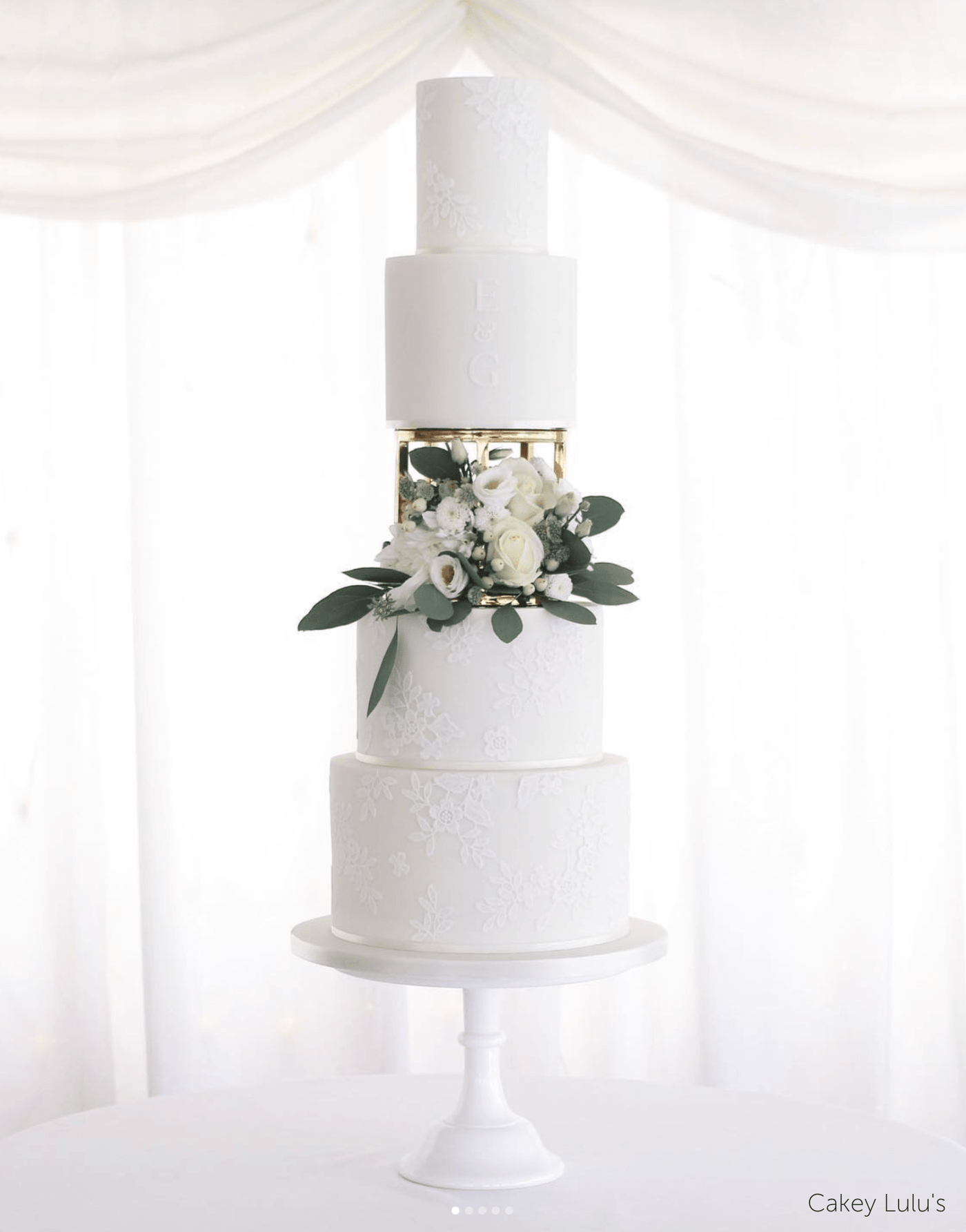 6" Round Metallic Cake Separator | Prop Options