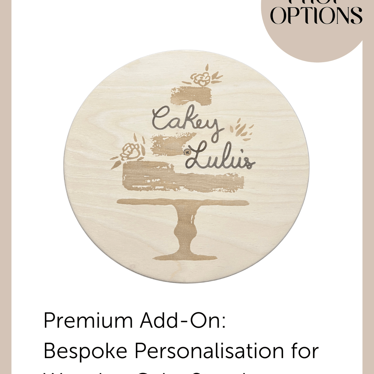 Premium Add-On: Bespoke Personalisation for Wooden Cake Stands – Prop ...