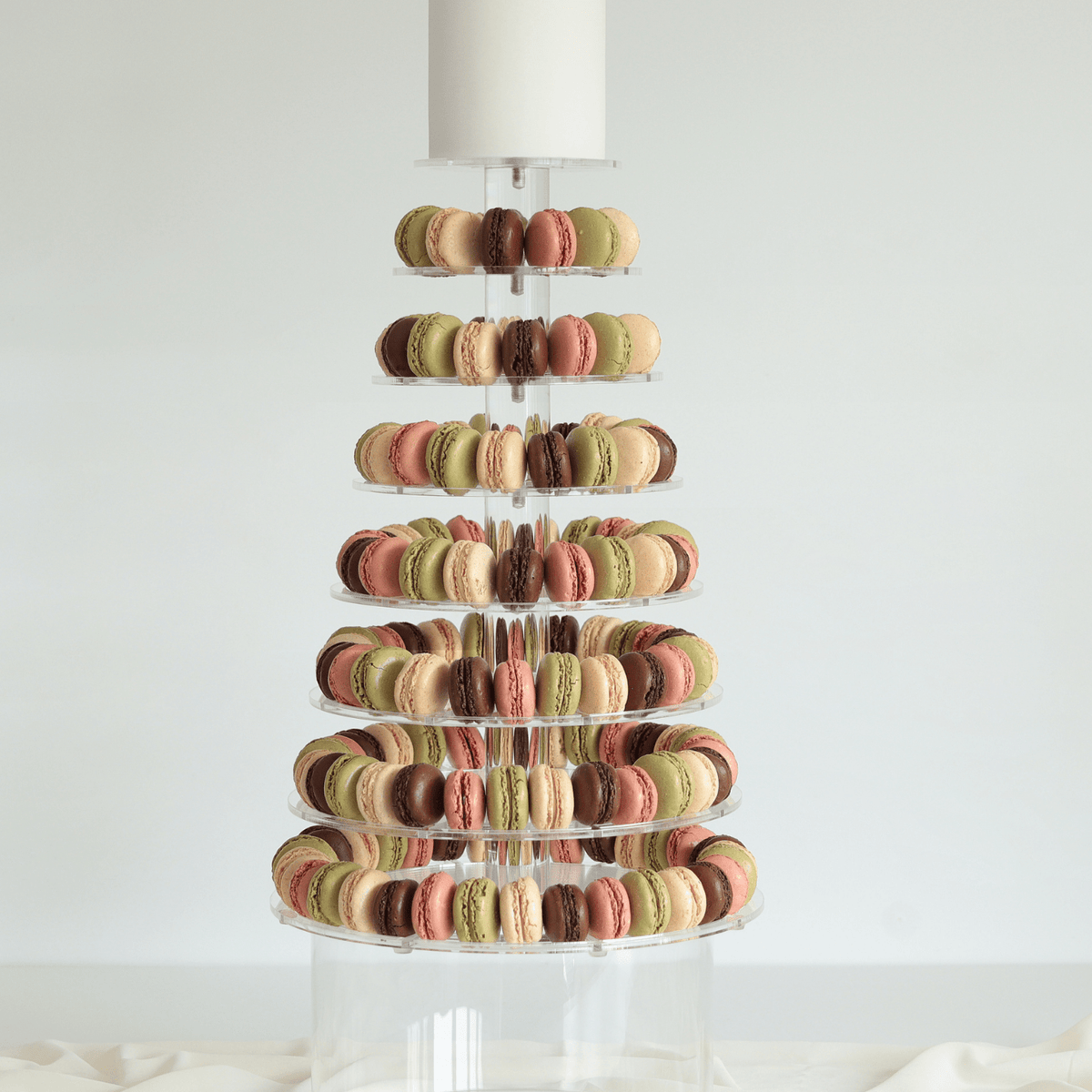 Ultra Adjustable 8 Tier Acrylic Macaron Tower | Prop Options